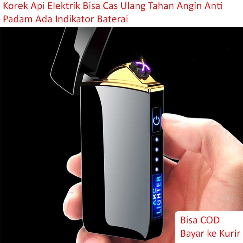 Jual Korek Api Elektrik Bisa Cas Ulang Tahan Angin Anti Padam Ada ...