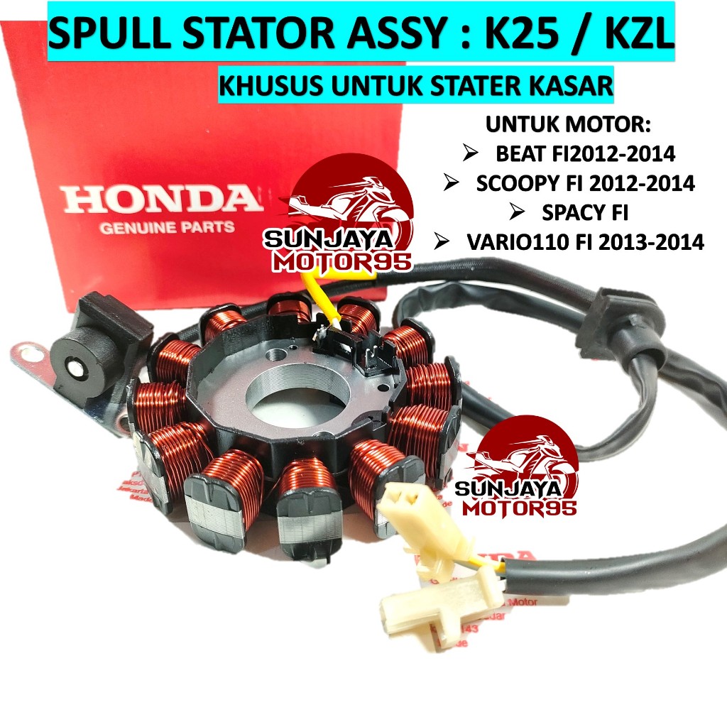 Jual Spull Assy Stator Honda Beat FI - Scoopy - Vario 110 injeksi - Spacy FI : KZL /K25 | Shopee ...