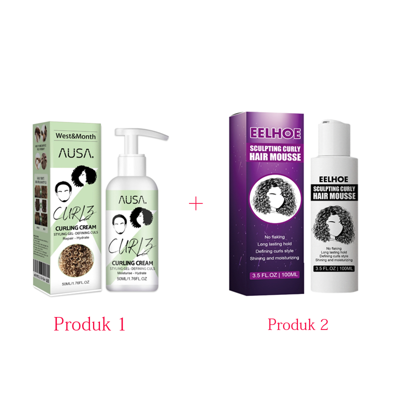 Jual Curl Gel curling cream gel rambut keriting hair spray elastin ...