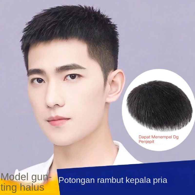Jual Wig Sebagian Model penjepit Clip On Untuk Pria Botak Hairtop Pria ...