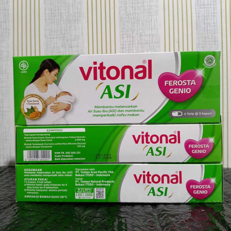 Jual Vitonal ASI ORIGINAL suplemen vitamin pelancar asi ibu menyusui ...