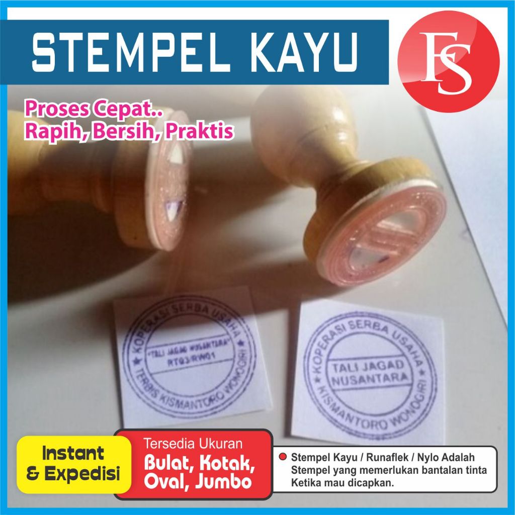 Jual stempel kayu stempel runaflek free design MURAH | Shopee Indonesia
