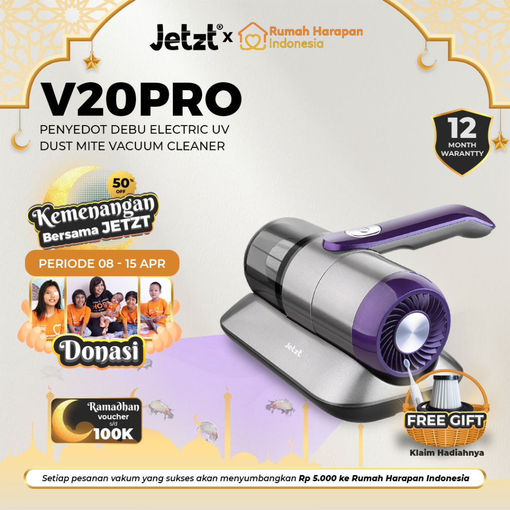 Jual Jetzt V20 PRO Electric Cordless UV Dust Mite Vacuum Cleaner Dust ...