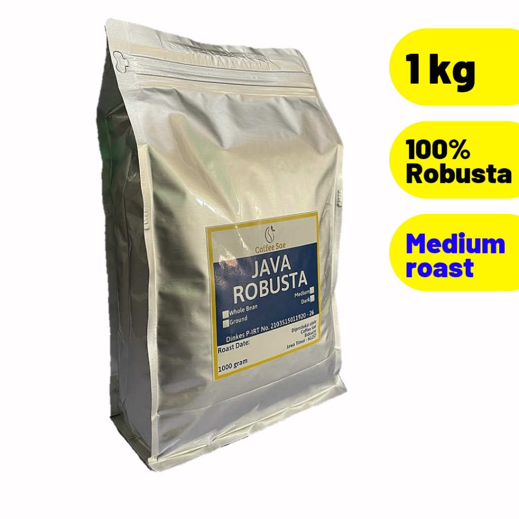 Jual Coffee Sae Kopi Robusta 1kg MEDIUM ROAST Biji atau bubuk Java Robusta Coffee 1 kg | Shopee ...