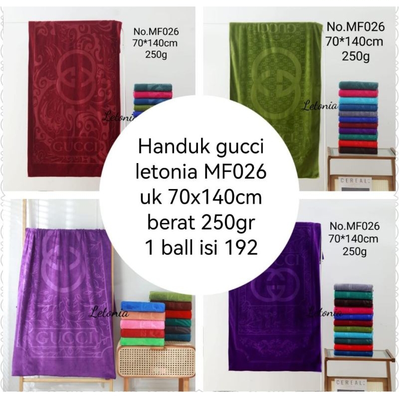 Jual Handuk Gucci mf026 letonia/handuk Gucci(wajib tanya STOCK sebelum ...