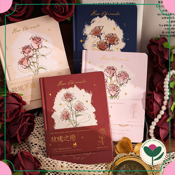 Jual Rose Chronicle notebook vintage retro aesthetic diary journal ...