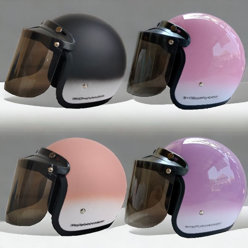 Jual Helm Bogo Wanita Solid Gradasi B SNI Helm Pria dan Wanita | Shopee ...