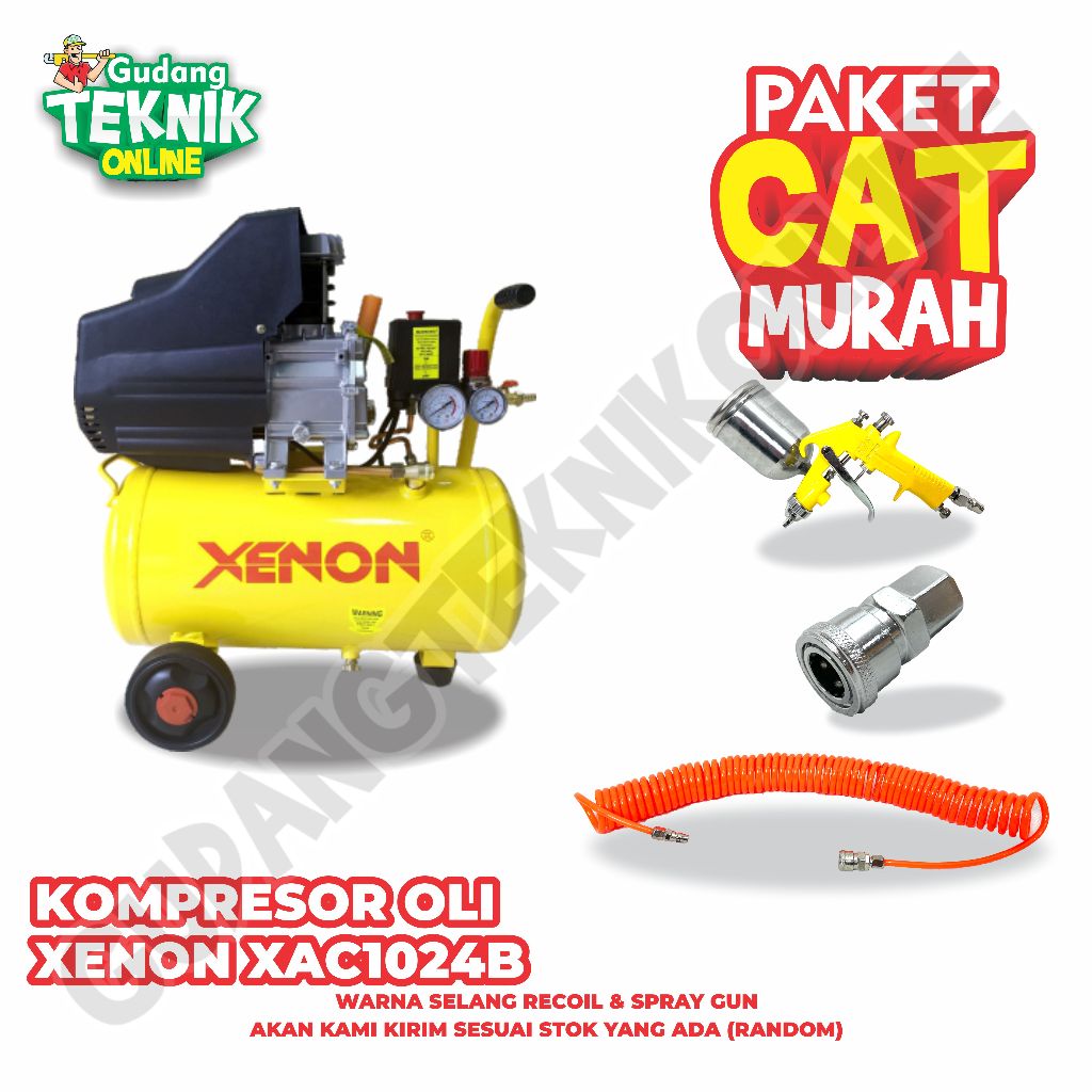 Jual Mesin Kompresor Angin Listrik 3/4 HP 24 Liter X-AC1024B XENON ...
