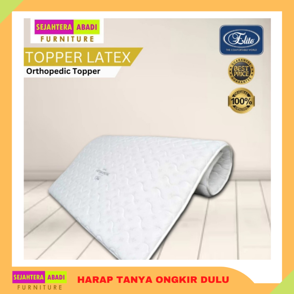Jual elite springbed topper latex orthopedic topper pelindung kasur ...