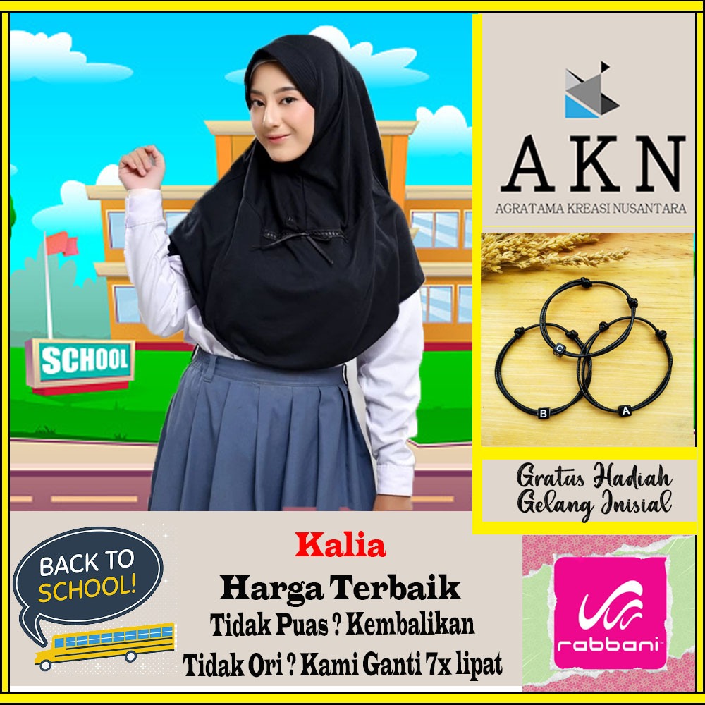 Jual Rabbani Hijab Kalia - Kerudung Sekolah Instan / Jilbab / Hijab (Pita Tengah) Promo 9.9 ...