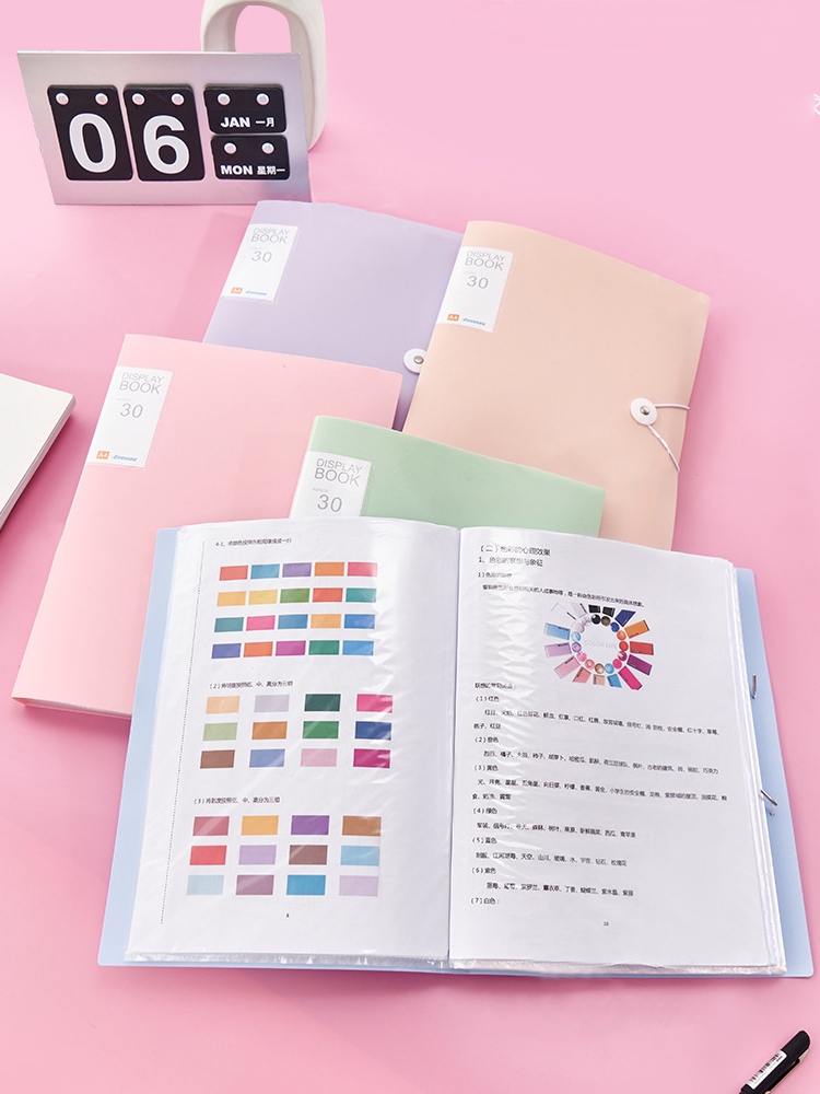 Jual map dokumen aesthetic A4 map folder f4 clear holder Document ...