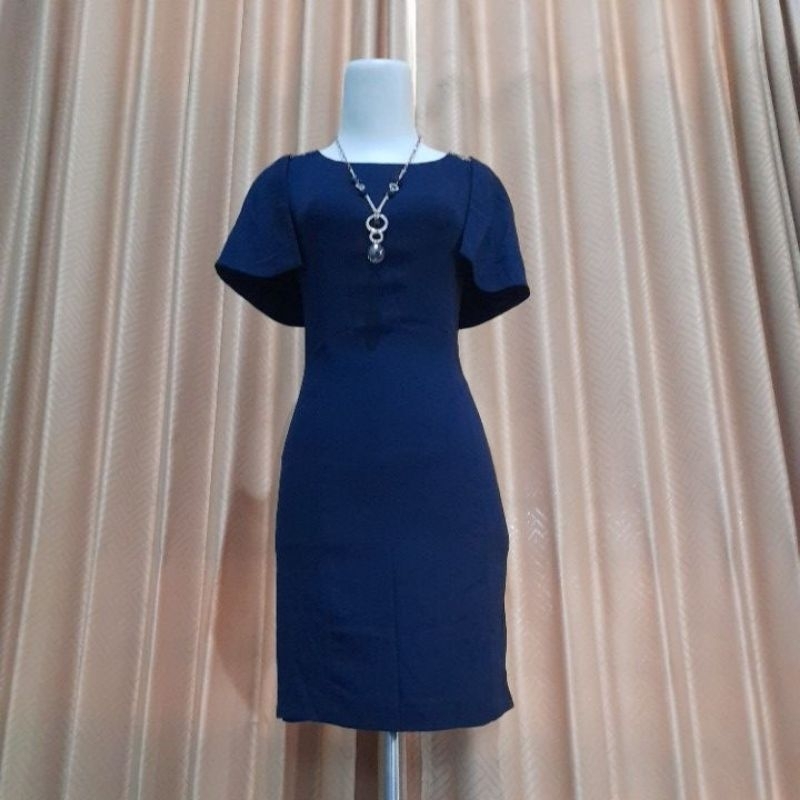 Jual [1pcs] Dress mini warna Biru Nevi | Shopee Indonesia