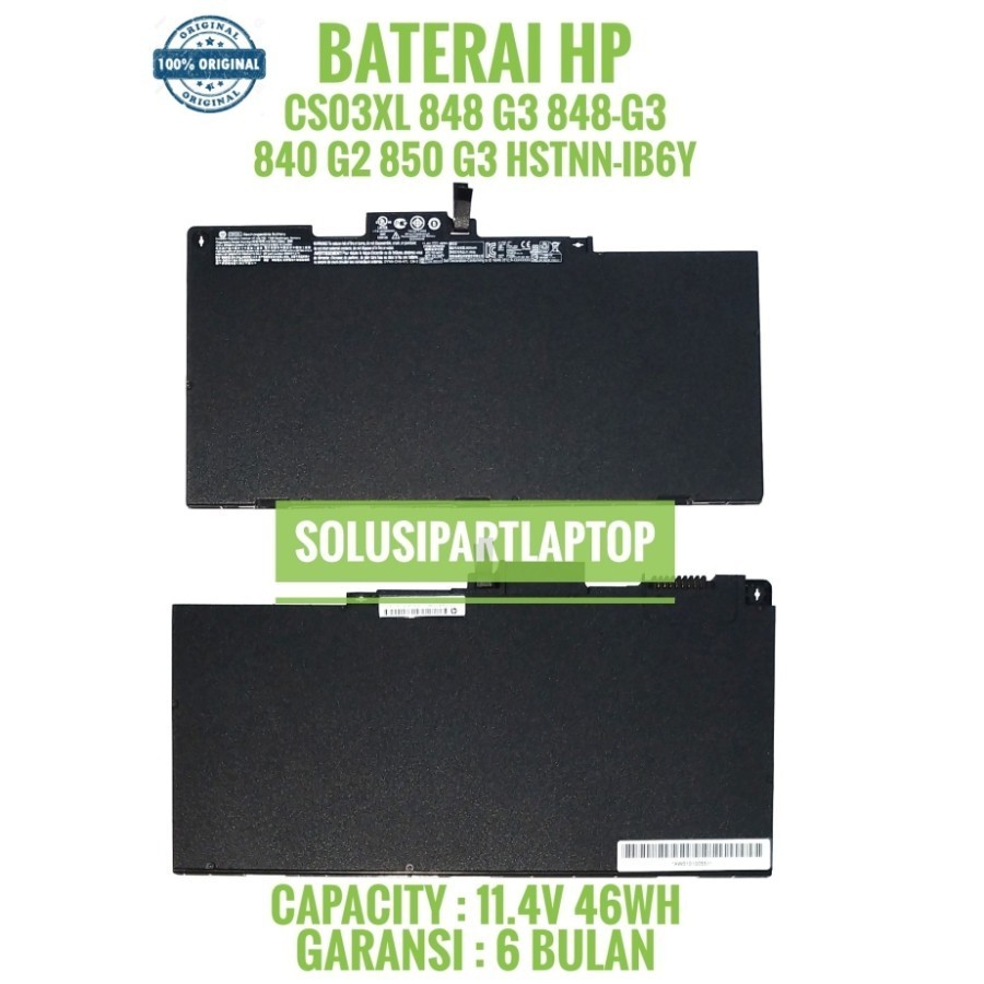 Jual Baterai Original Laptop HP EliteBook 840 850 G3 G4 CS03XL TA03XL ...
