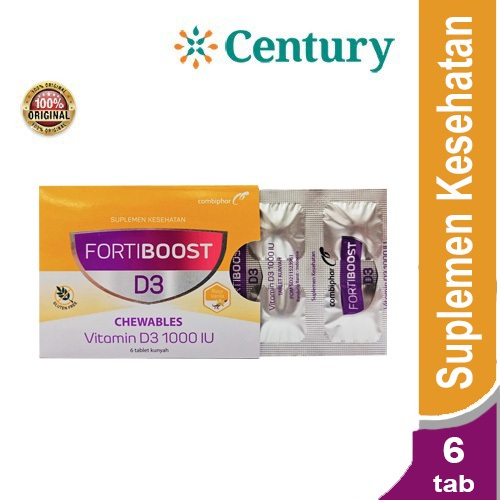 Jual FORTIBOOST D3 1000 IU 1 STRIP 6 TAB / SUPLEMEN KESEHATAN / VIT D ...