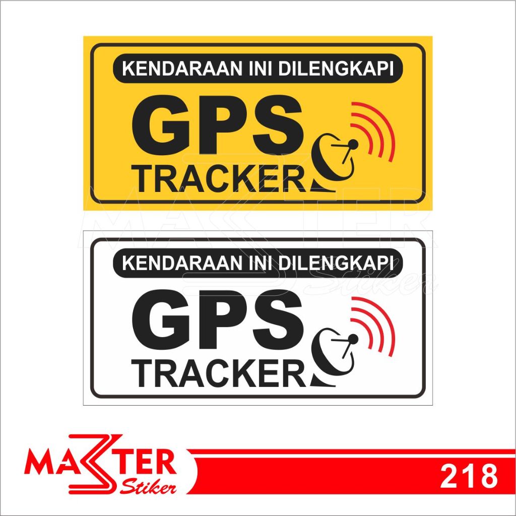 Jual 218 - Stiker GPS Tracker, Sticker Vinyl, Premium, Tahan Air ...