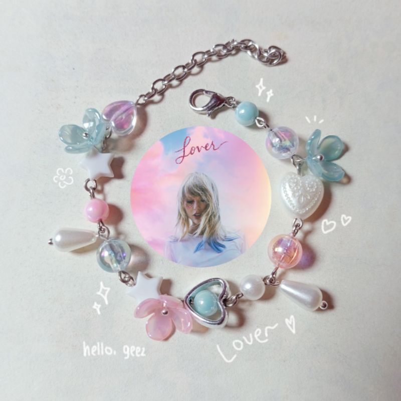 Jual Taylor Swift - Lover album inspired bracelet | by Hello, Geez ᓚ ...