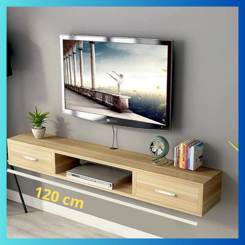Jual Rak Tv Dinding Minimalis 120x20x12cm Rak Tempat Penyimpanan Meja ...