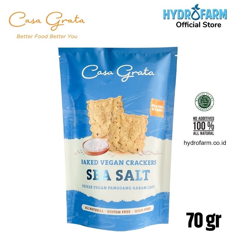 Jual Casa Grata - Baked Vegan Crackers Sea Salt Gluten Free | Shopee ...
