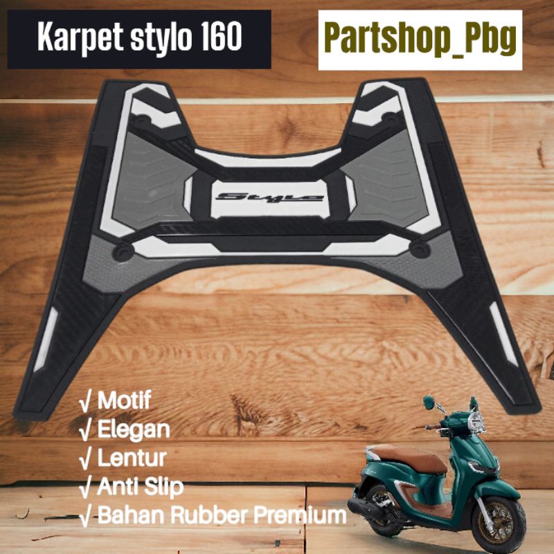 Jual Karpet motor honda stylo 160 pijakan kaki bordes stylo 160 PREMIUM | Shopee Indonesia
