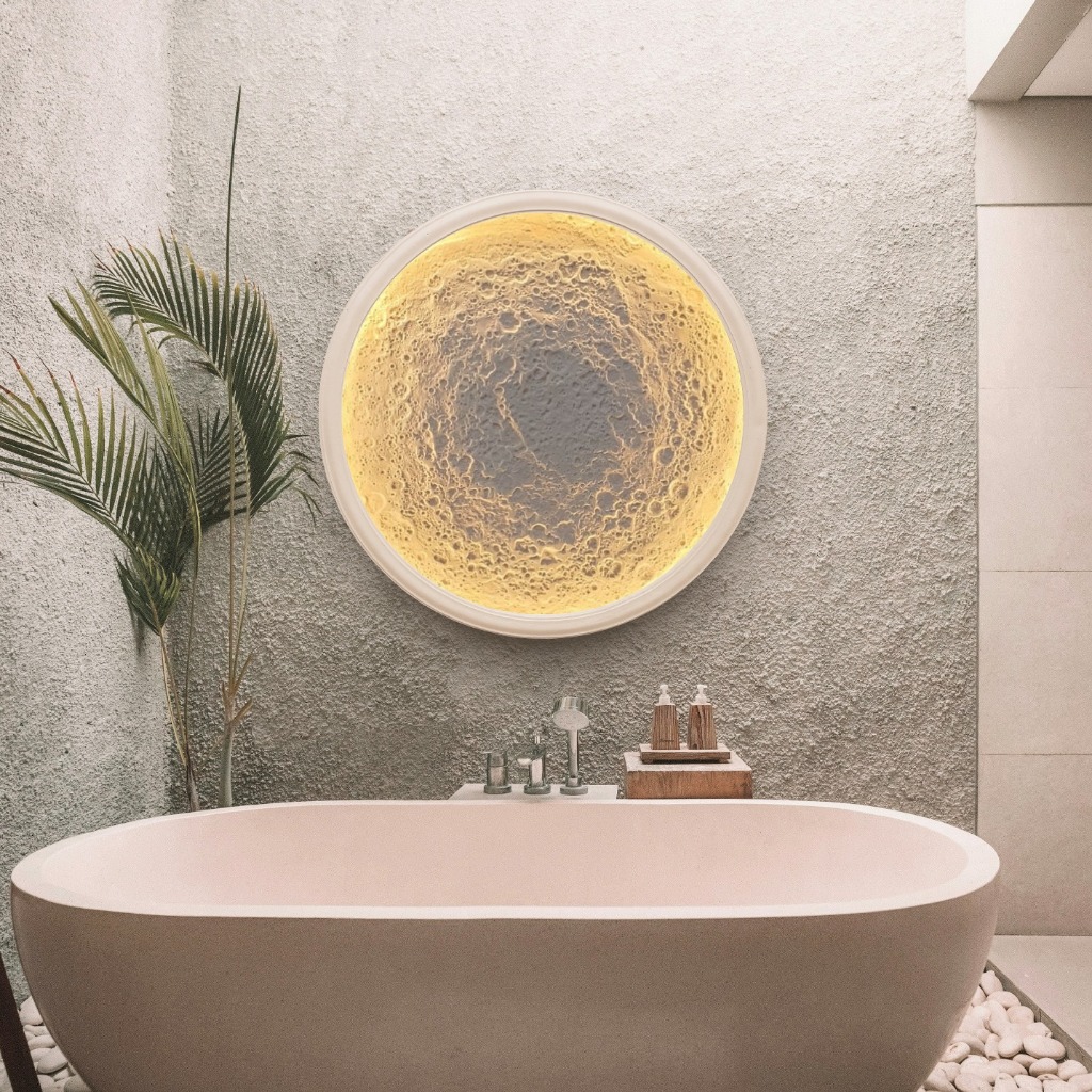 Jual Replika Bulan Resin Aesthetic 1/2 Meter Hiasan Dinding Keren Viral ...
