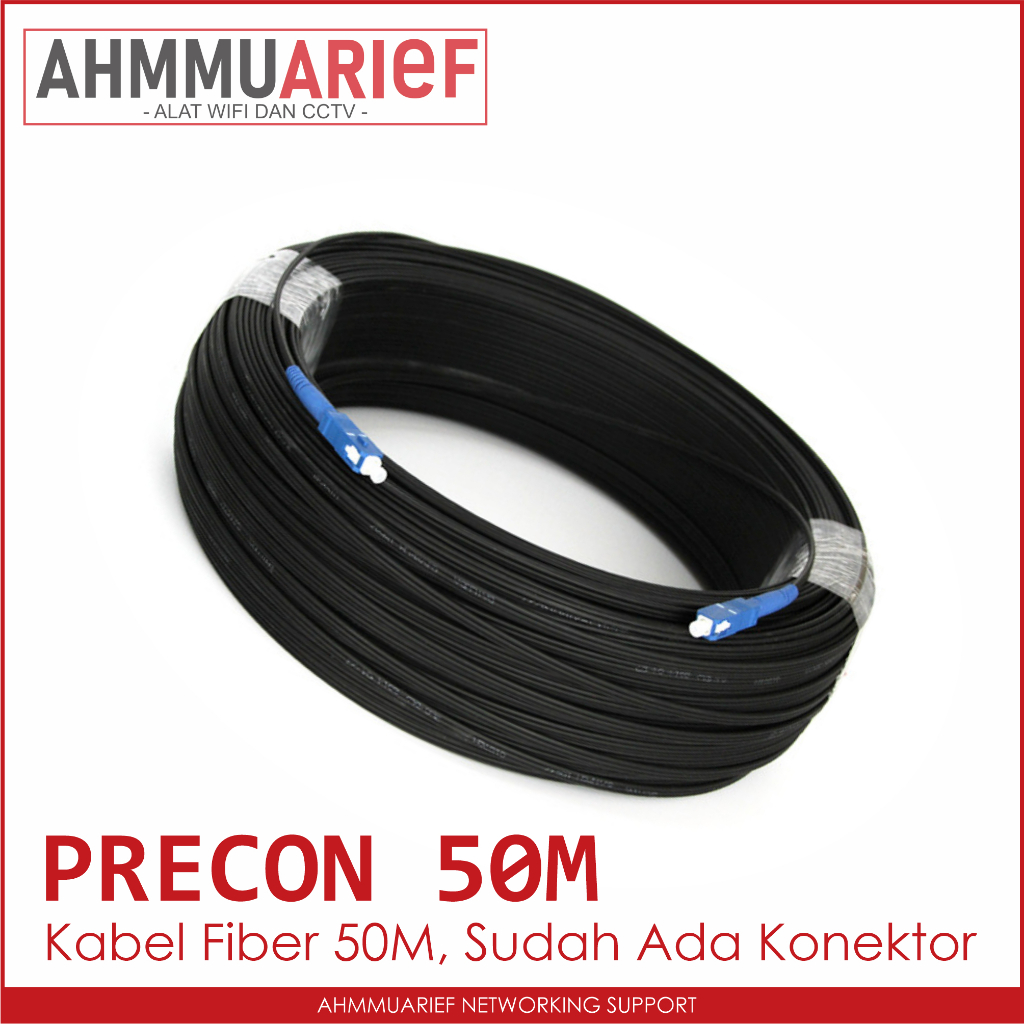 Jual KABEL PRECON 50M 50 M METER 75M 75 M METER FIBER OPTIK CABLE DROPCORE SM 1 CORE | Shopee ...