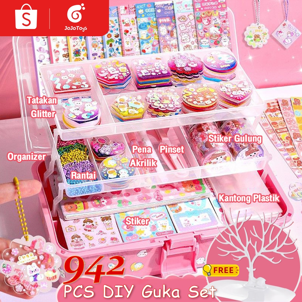 Jual JOJOTOY 942pcs DIY Guka Set DIY Gantungan Kunci Set DIY Gooka ...