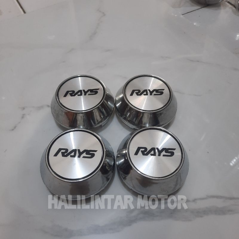 Jual Dop Roda tutup velg racing kerucut chrome diameter 6,5cm motif ...