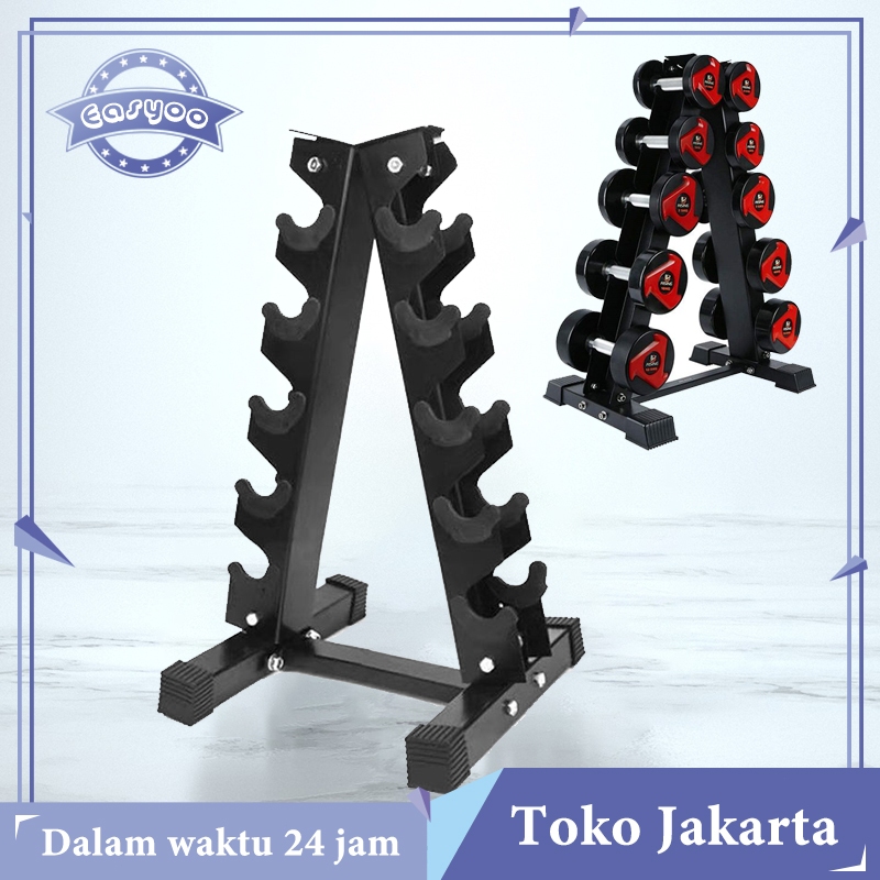 Jual 5 Pairs Rak Barbel Vertical Standing Dumbell Rack Untuk Gym ...