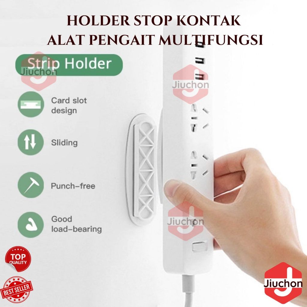 Jual JIUCHON Holder Stop Kontak Gantungan Papan Colokan Alat Pengait ...