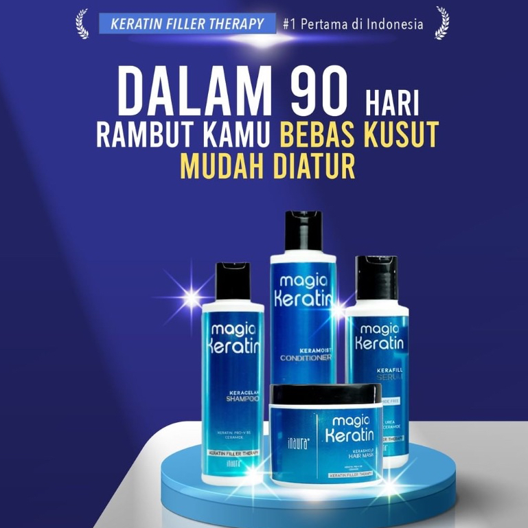 Jual GLAM - INAURA Magia Keratin - Keramoist Conditioner - Keraclean ...