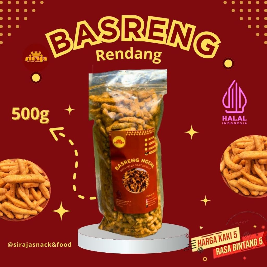 Jual SIRAJASNACK - BASRENG RASA RENDANG 500 GRAM ( RENDANG ) BEST ...