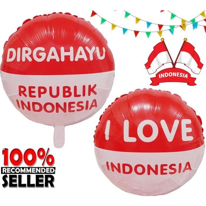 Jual Balon Bendera Merah Putih BULAT | Balon HUT RI | Balon LOVE ...