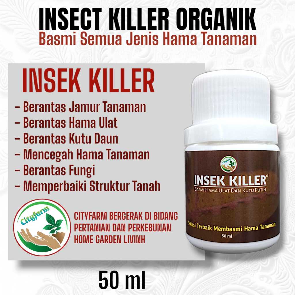 Jual Insek Killer Basmi Hama Tanaman Ulat Daun Kutu Daun Dan Jamur 50ml ...