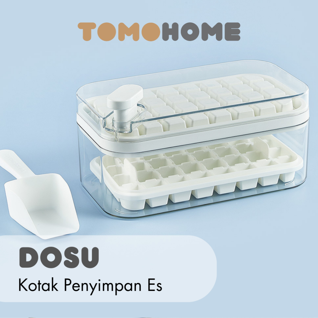 Jual TOMO - DOSU Tempat Es Estetik Cetakan Ice Cube Pintar Wadah ...