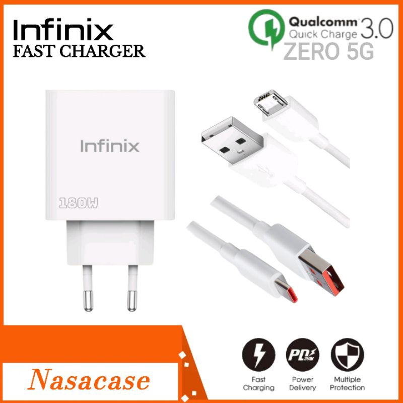 Jual Charger Infinix zero 5g micro dan type-c fast charging original ...