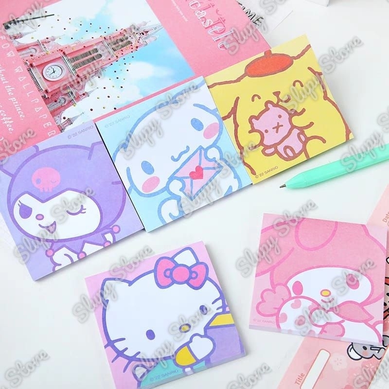 Jual Sticky notes isi 50 Kuromi Pompompurin My melody Cinnamoroll hello ...