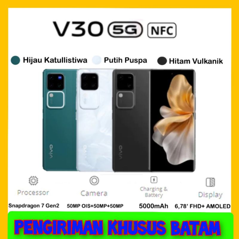 Jual HANDPHONE VIVO V30 5G RAM (12GB/512GB)-(8GB/256GB) NEW 2024 ANDROID (KHUSUS BATAM) | Shopee ...