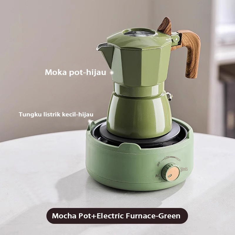 Jual Mocha Pot Espresso Pot Double Valve Moca Pot Mocha Supercharged ...