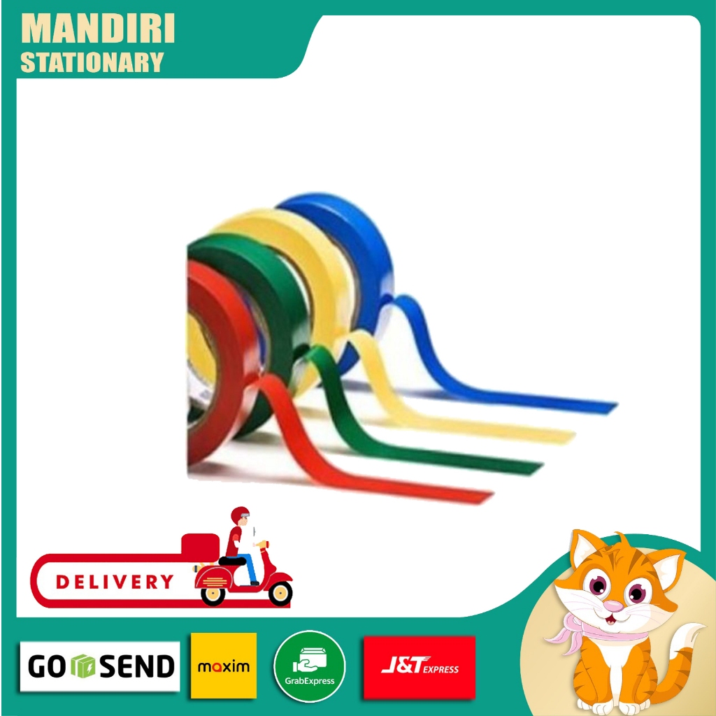 Jual Isolasi Nitto / Isolasi Listrik Nitto Merah Biru Kuning - hijau ...