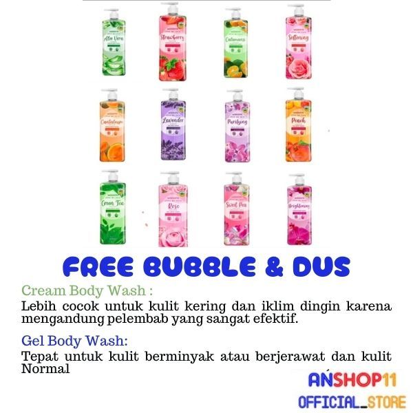 Jual Watson Sabun cair murah botol pump 1000 ml / body wash mandi 1 ...