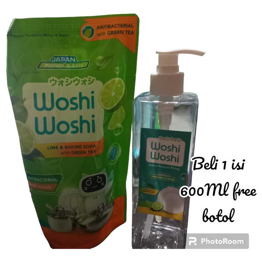 Jual WOSHI WOSHI SABUN PENCUCI PIRING 600ML Beli 1 Gratis Botol ...