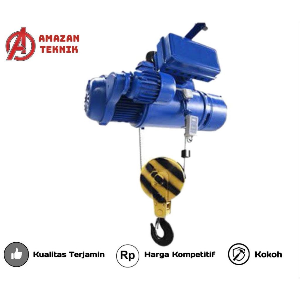 Jual Electric Wire Rope Hoist 1 Ton x 9 meter with Trolley merk AMEKO ...