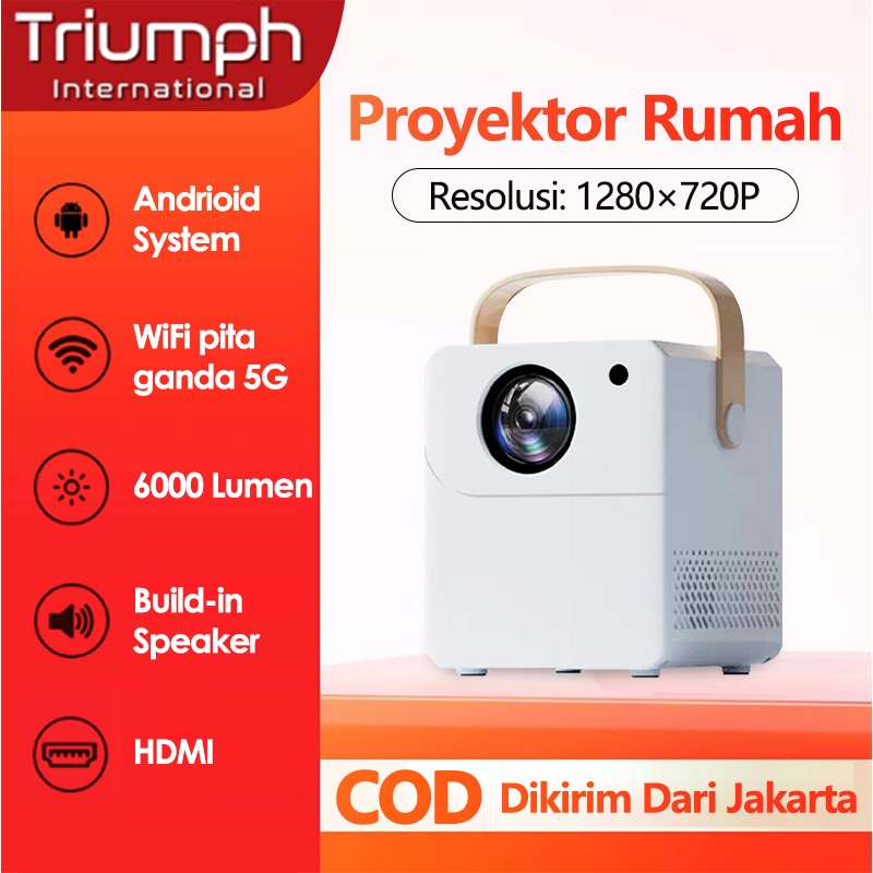 Jual Proyektor TV Proyektor Cerdas Bluetooth 6000 Lumens 4K HD ...
