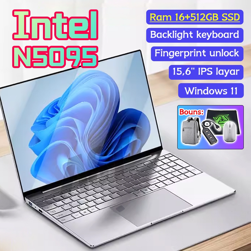 Jual Laptop Intel N5095 15,6'' IPS baru Ram 16G+512GB SSD windows 11 ...