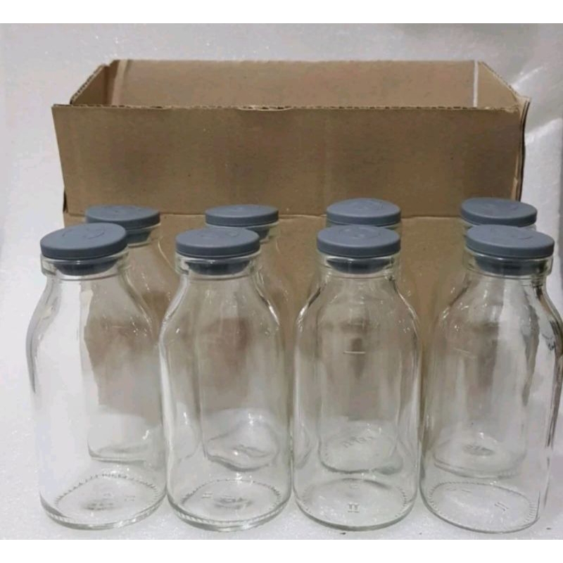 Jual BOTOL KACA 100 ML 8 PCS FREE PACKING KARDUS | Shopee Indonesia
