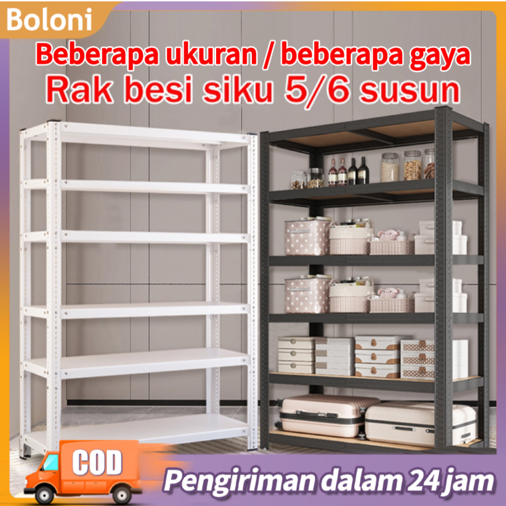 Jual 100% Besi Rak 5/6 Rak Tanpa Baut Baru / Rak Lemari Dapur Serbaguna ...