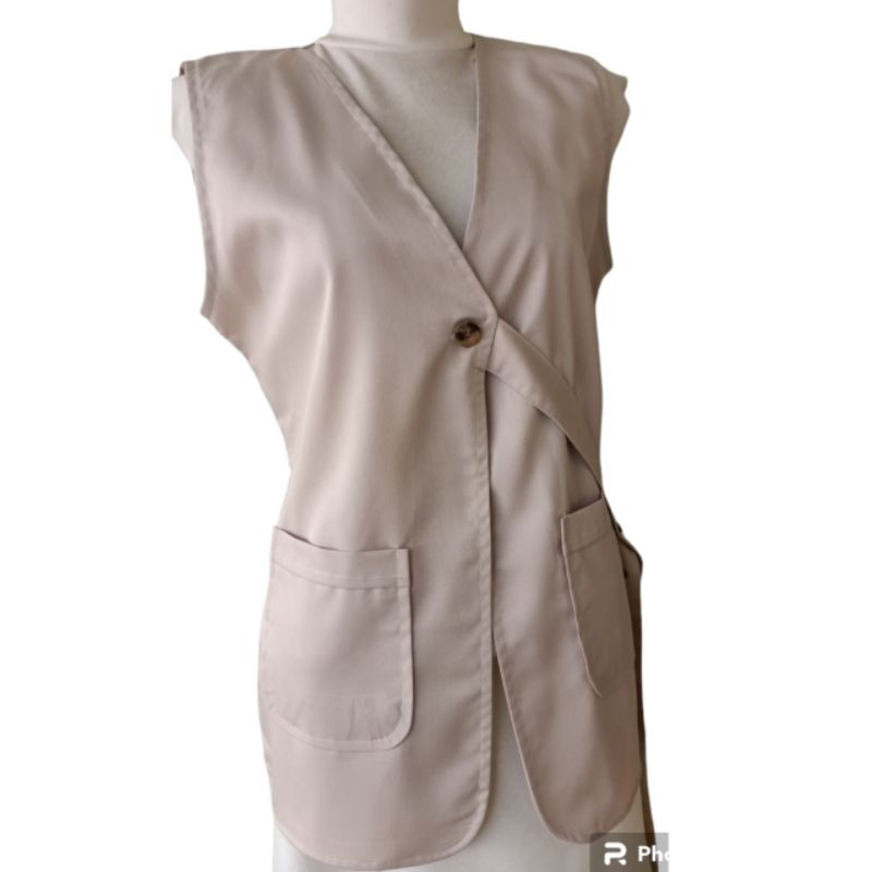 Jual Rompi/Vest Wanita Over Size model korea kekinian/atasan wanita/Bolero#099 | Shopee Indonesia