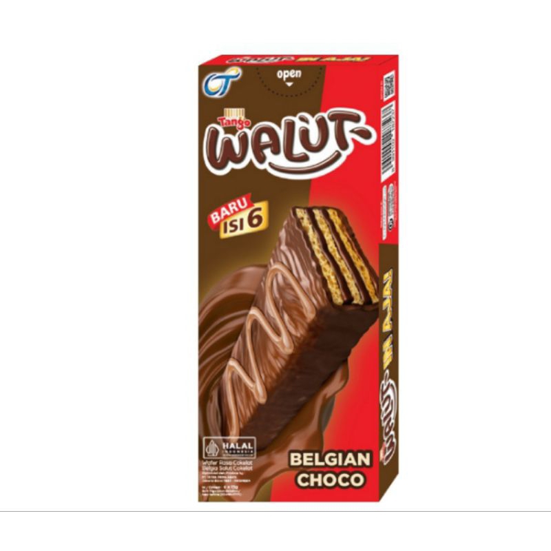 Jual Tango Walut Waffer Cokelat Belgian Box 90g | Shopee Indonesia