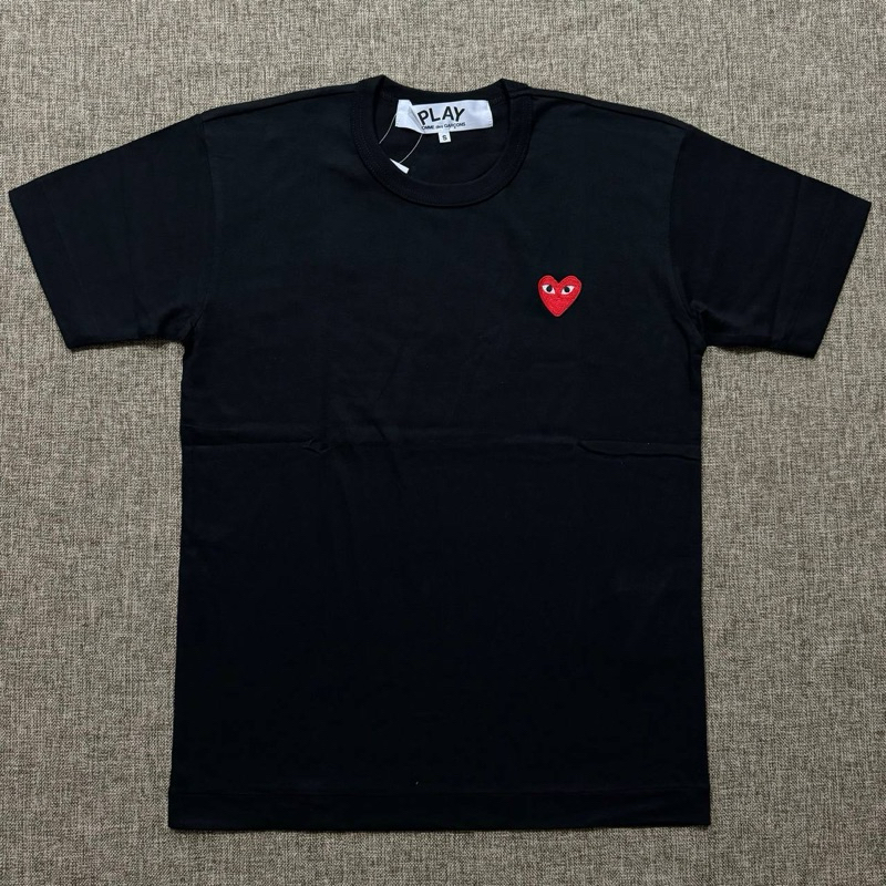 Jual Comme De Garcons CDG Play Red Heart Emblem Tee Black Original ...