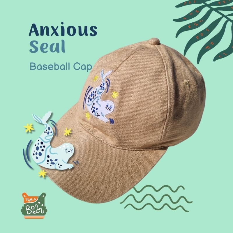 Jual Toko Bonbeen - Topi Anxious Seal Baseball Cap | Shopee Indonesia